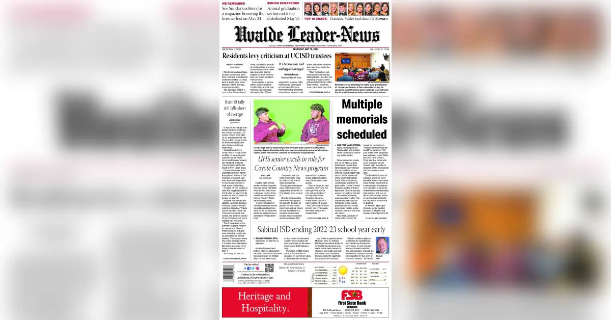 Uvalde Leader-News 051823 - Uvalde Leader News