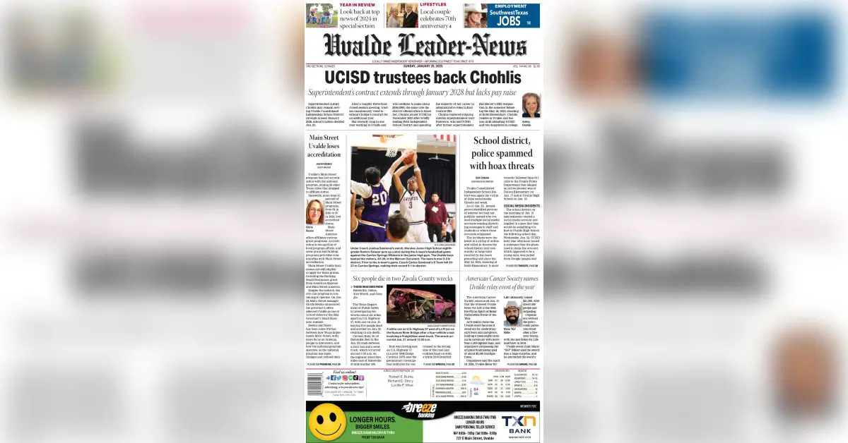 Uvalde Leader-News January 26, 2025 - Uvalde Leader News
