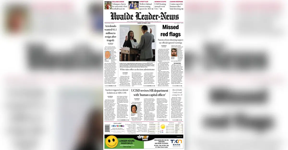 Uvalde Leader-News Sunday October 5, 2025 - Uvalde Leader News