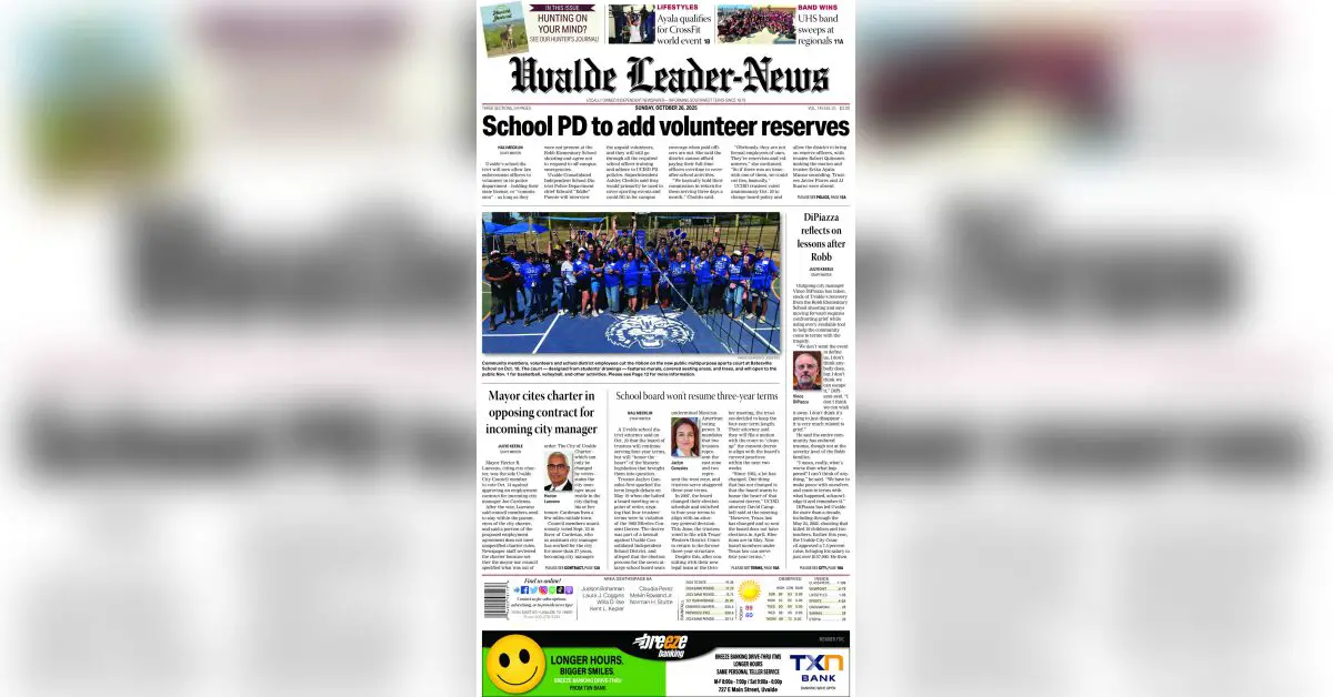 Uvalde Leader-News Sunday October 26, 2025 - Uvalde Leader News