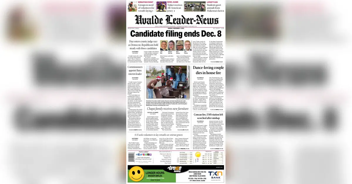 Uvalde Leader-News December 7, 2025 - Uvalde Leader News