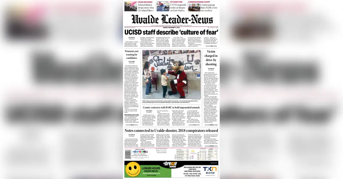 Uvalde Leader-News December 14, 2025 - Uvalde Leader News
