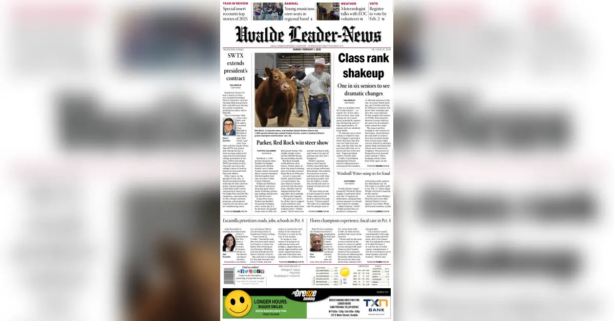 Uvalde Leader-News Sunday February 1, 2026 - Uvalde Leader News