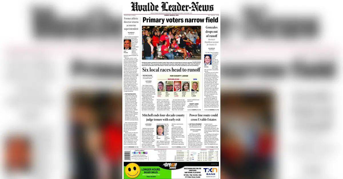 Uvalde Leader-News Sunday, March 08, 2026 - Uvalde Leader News